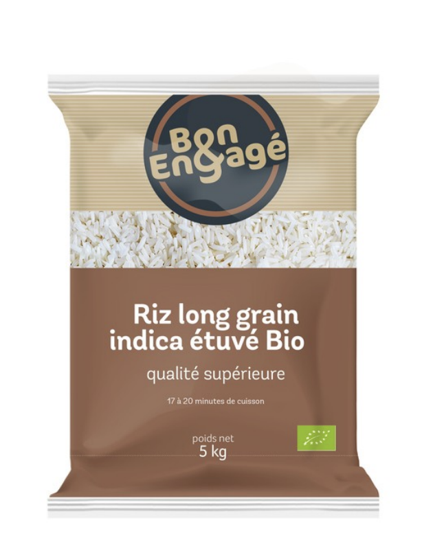 Mjasiriamali Riz Long Indica Etuv Bio Sac 5kg - Bon&engage