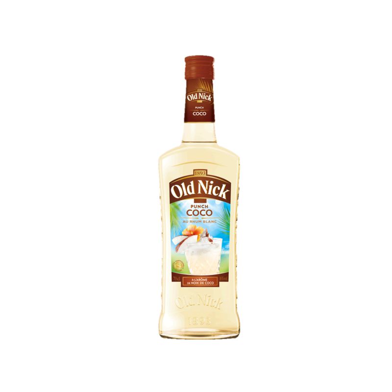 Nhà phân phối Punch Coco Au Rhum Blanc, 16°, bouteille de 70cl - OLD NICK