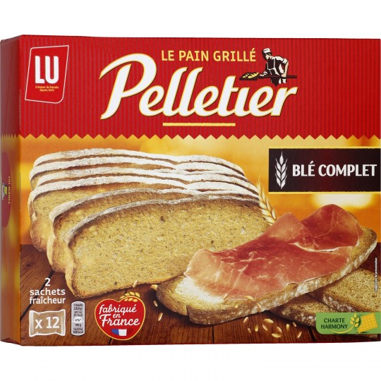 Whole wheat toast 500g - PELLETIER wholesaler