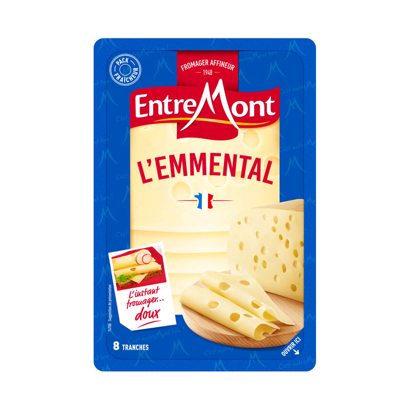 Grossiste Fromage en Tranche Emmental Fondant 150gr - ENTREMONT