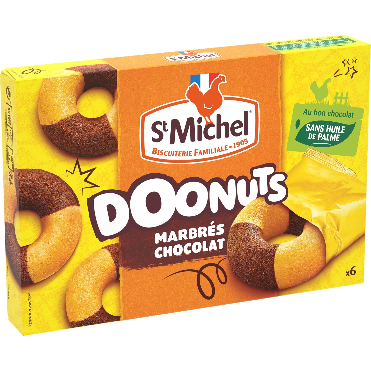 Nhà phân phối Bánh Donuts Sôcôla Vân Cẩm Thạch 180g - ST MICHEL