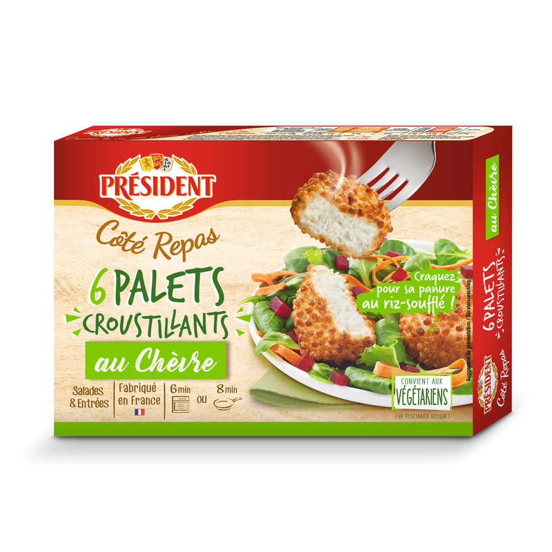 Crispy goat cheese palets 150g - PRESIDENT wholesaler