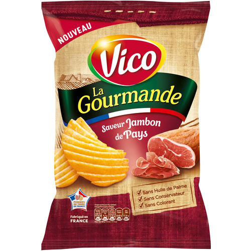 Nhà phân phối La Gourmande Crisps, hương vị giăm bông đồng quê, 120g - VICO