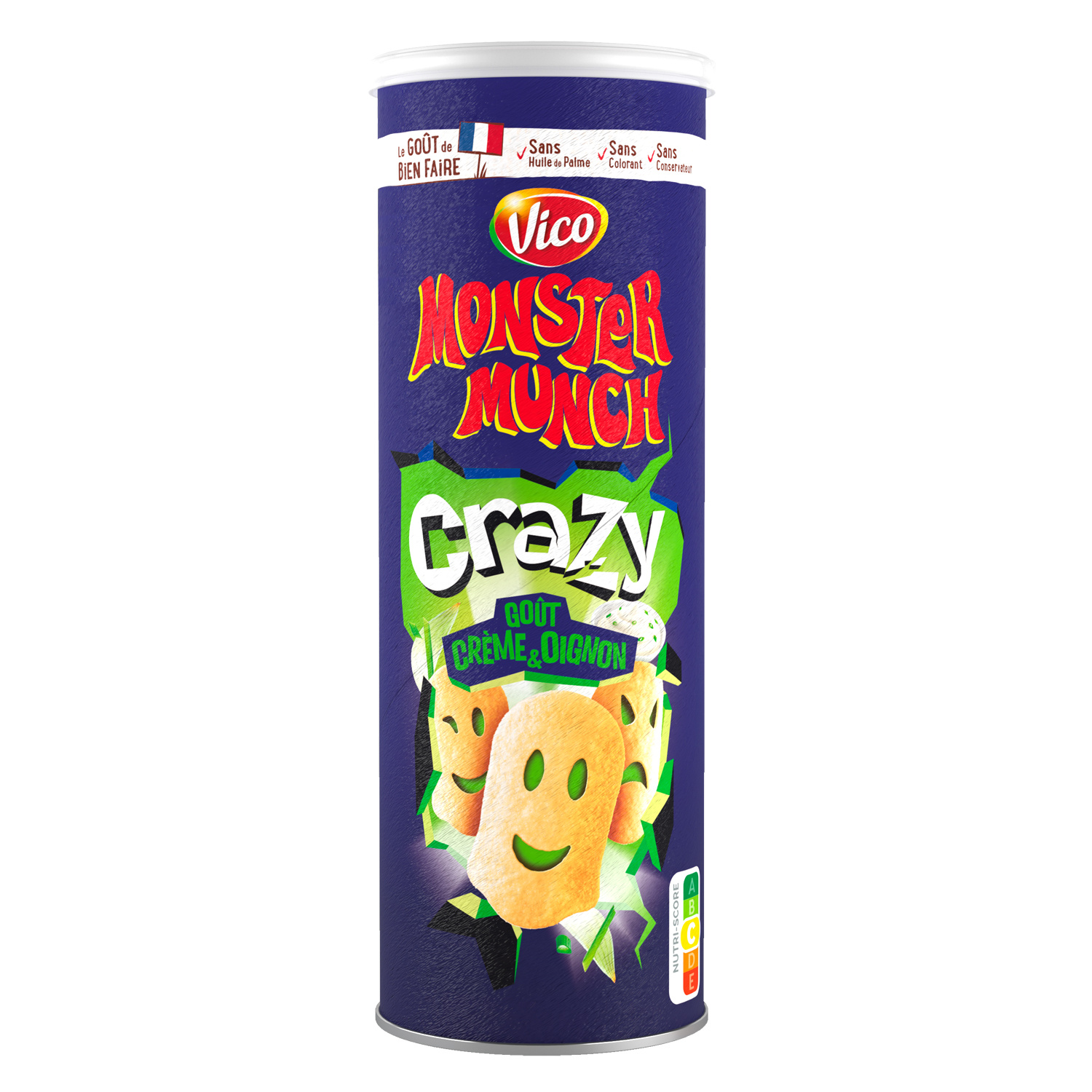 Nhà phân phối MONSTER MUNCH CRAZY Chips vị kem và hành tây, 150g - VICO