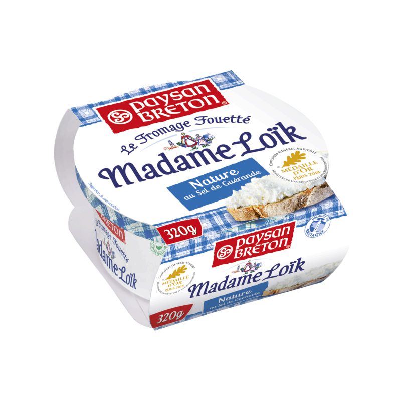 Grossiste Fromage Fouetté Mme Loik Nature 320gr - PAYSAN BRETON