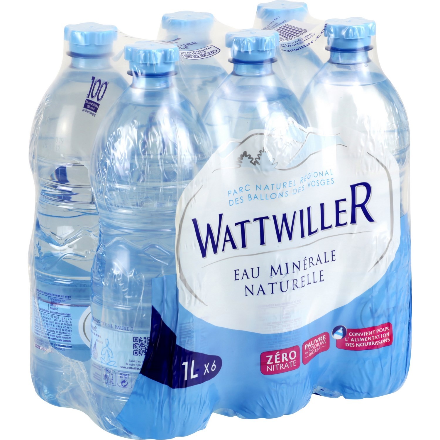 Grossiste Eau minérale naturelle 6x1L - WATTWILLER