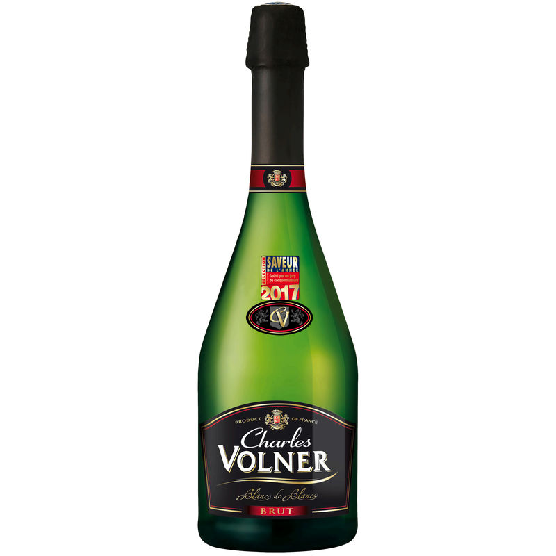 Grossiste Vin Mousseux Blanc Brut, 12°, 75cl - CHARLES VOLNER
