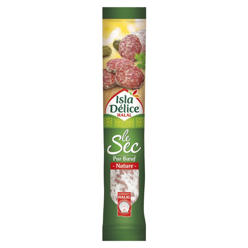 Grossiste Saucisson Halal Boeuf Nature, 200g - ISLA DÉLICE