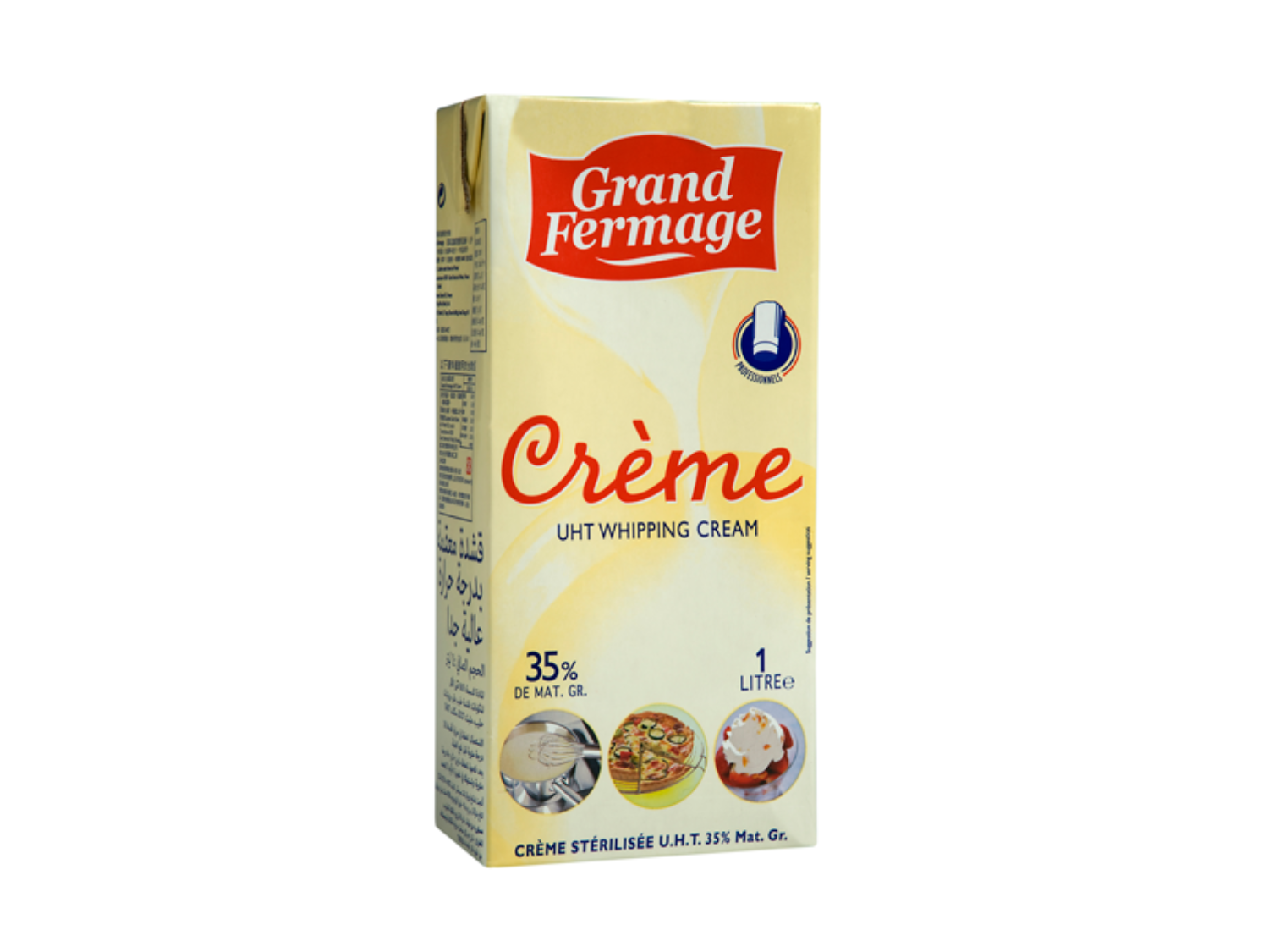 Grossiste Crème UHT 35% - 1L - Grand Fermage