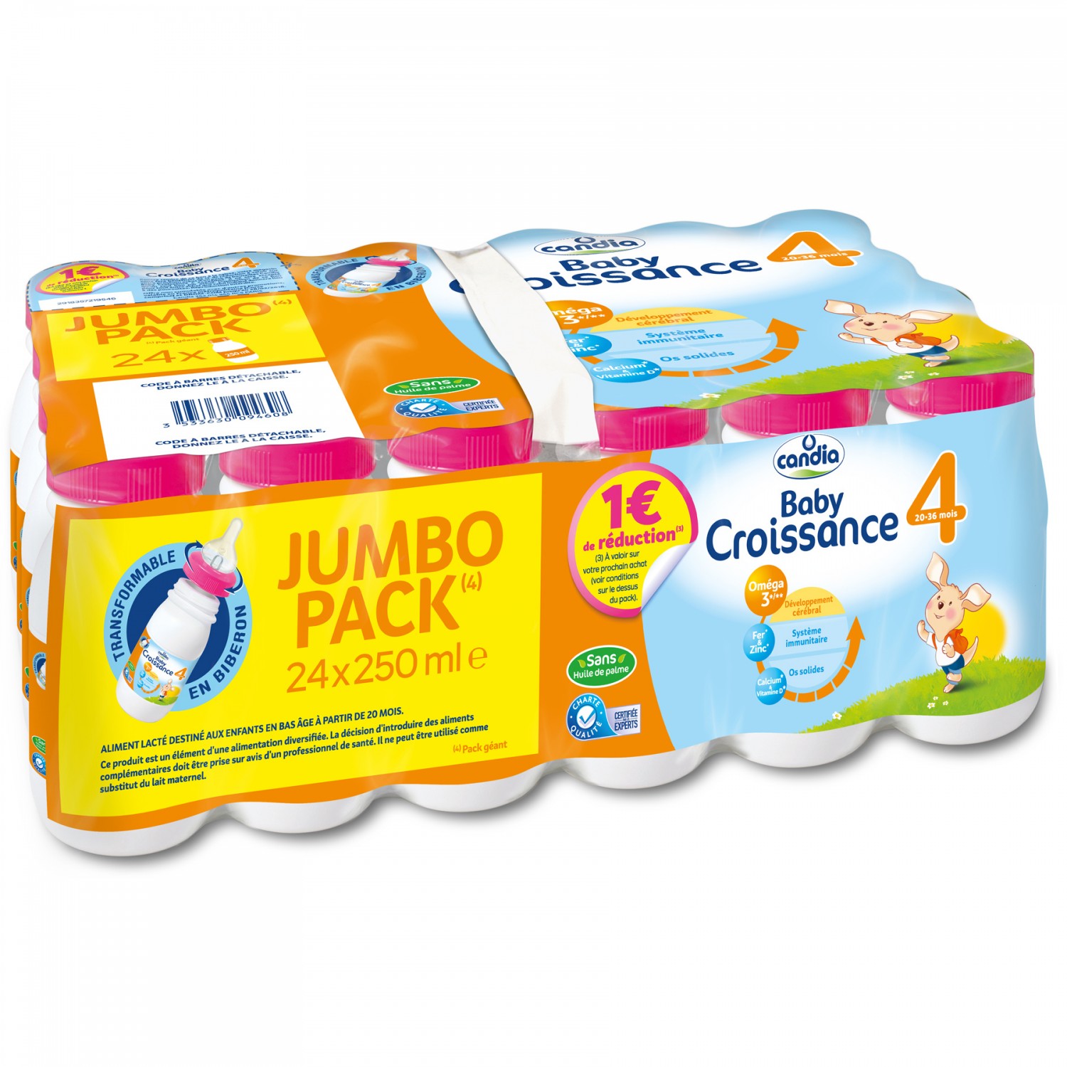 Grossiste Lait bébé croissance 4ème âge dès 20 mois 24x250ml - CANDIA