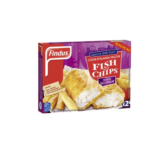 Colin d'Alaska façon fish and chips salt & vinegar 240g - FINDUS wholesaler