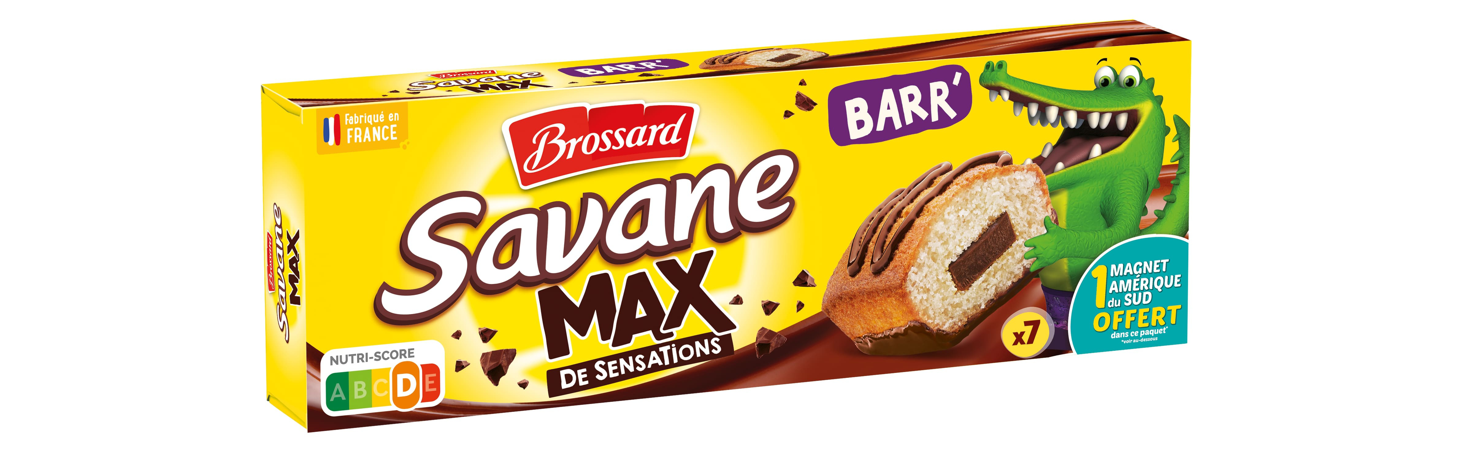 Grossiste Gâteau avec Barre de Chocolat Savane X 7 210g - BROSSARD