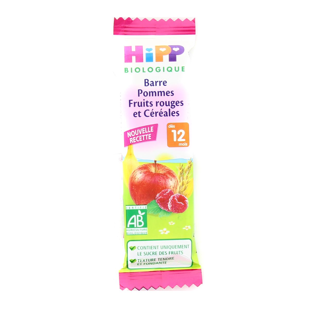 Grossiste Barre pommes/ fruits rouges/ céréales Bio dès 12 mois 25g - HIPP
