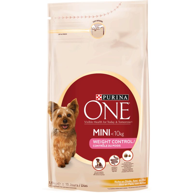 Mayorista Pienso para perros Mini 1-10kg arroz con pavo 1,5 kg - PURINA