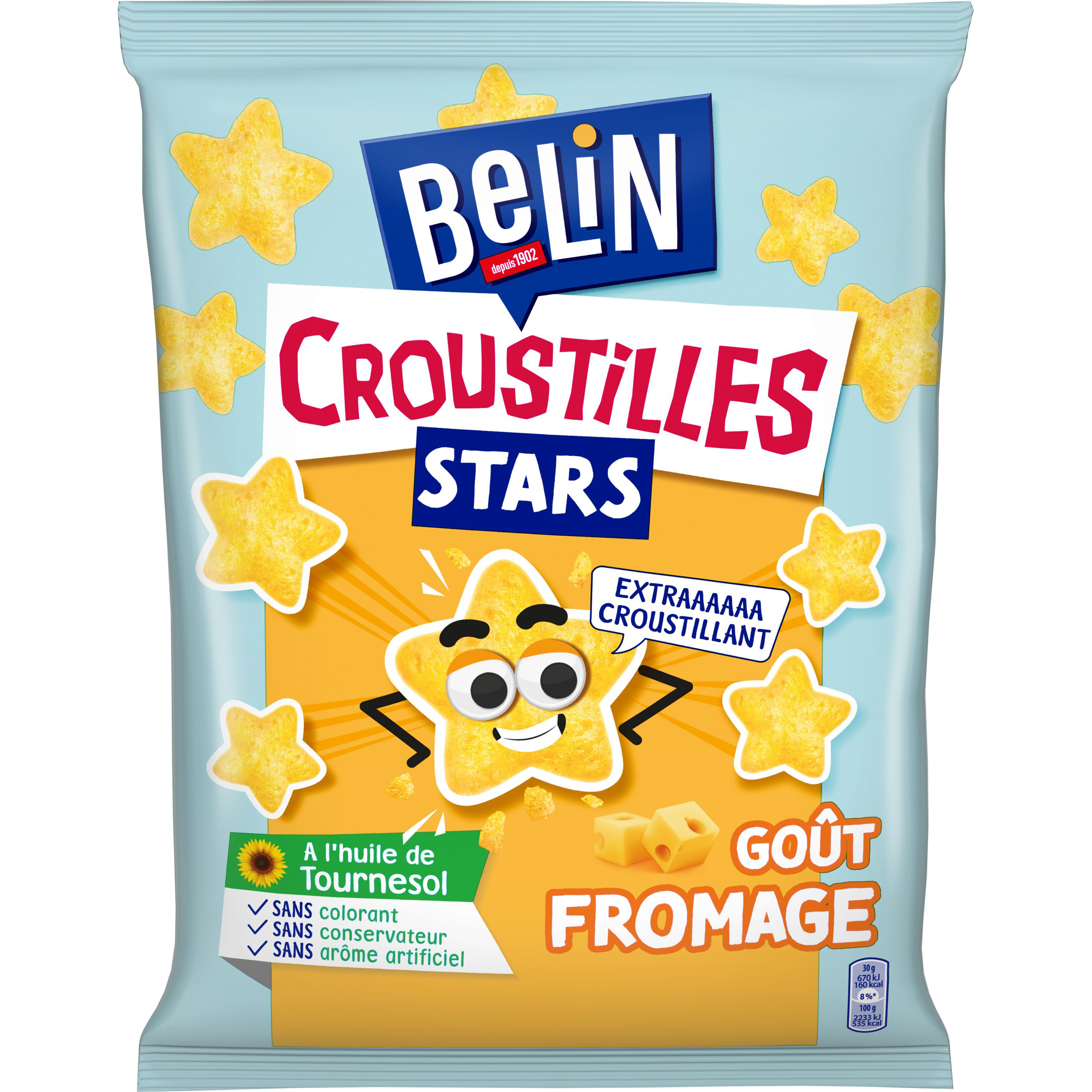 Nhà phân phối Bánh quy khai vị phô mai Stars Chips, 90g - BELIN