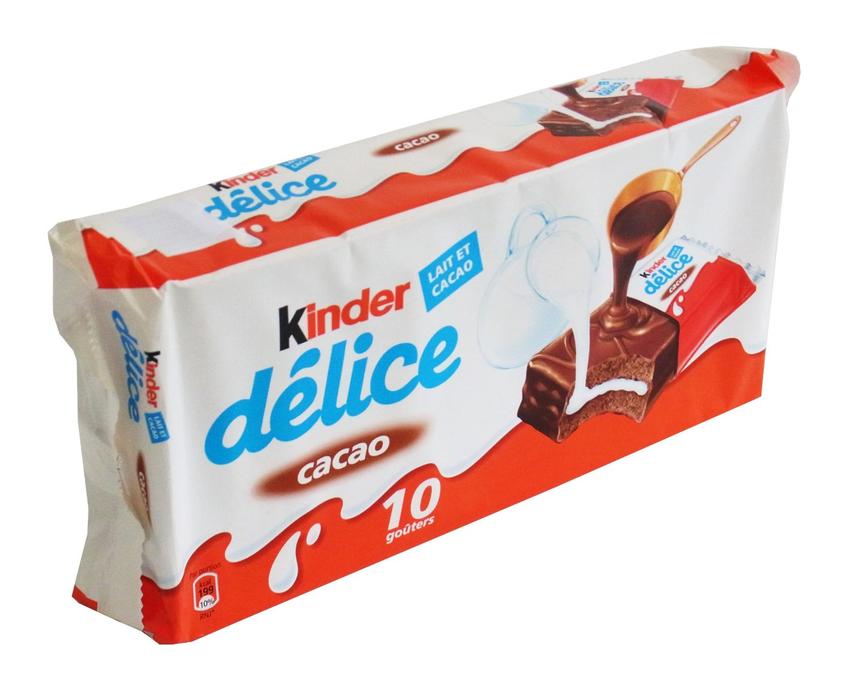 Grossiste Gâteaux cacao fourré lait Délice 390g - KINDER