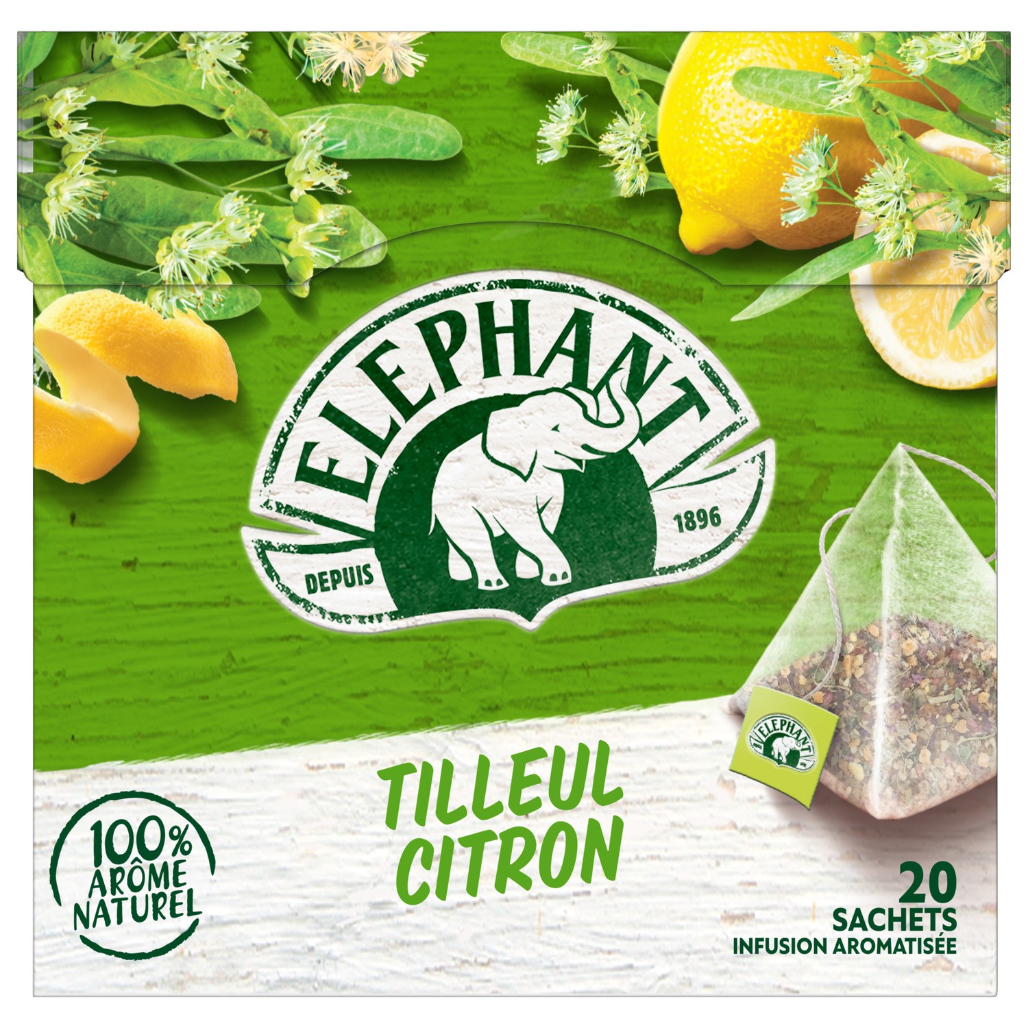 Grossiste Infusion tilleul citron x20 28g - ELEPHANT