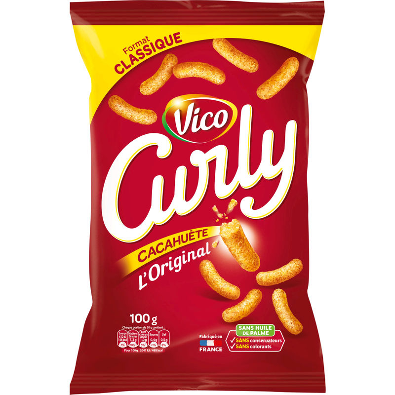 Grossiste Chips cacahuète l'original 100g - CURLY